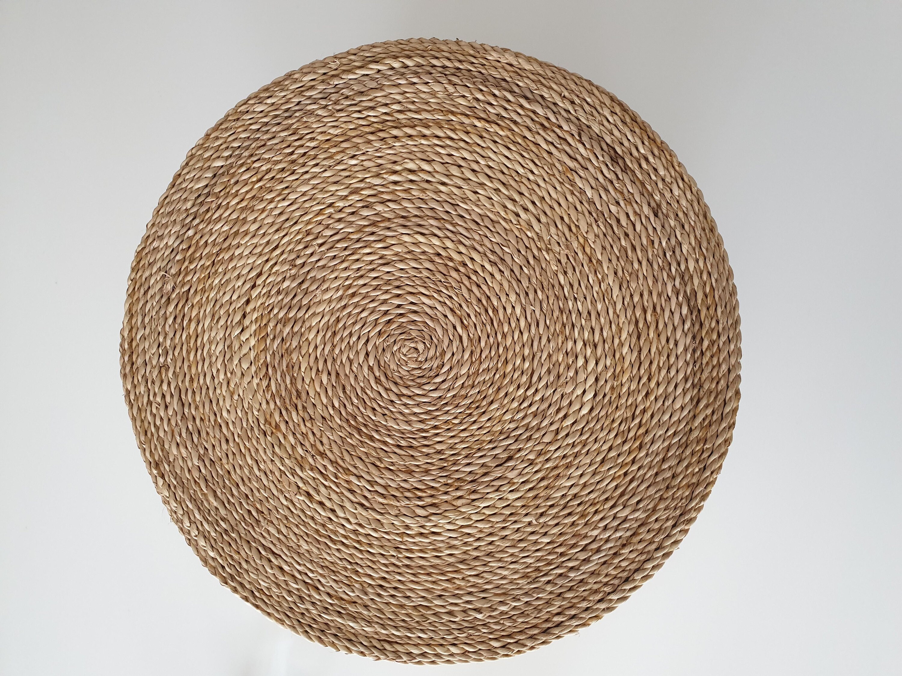 Pouf in Natural Raffia - Etsy