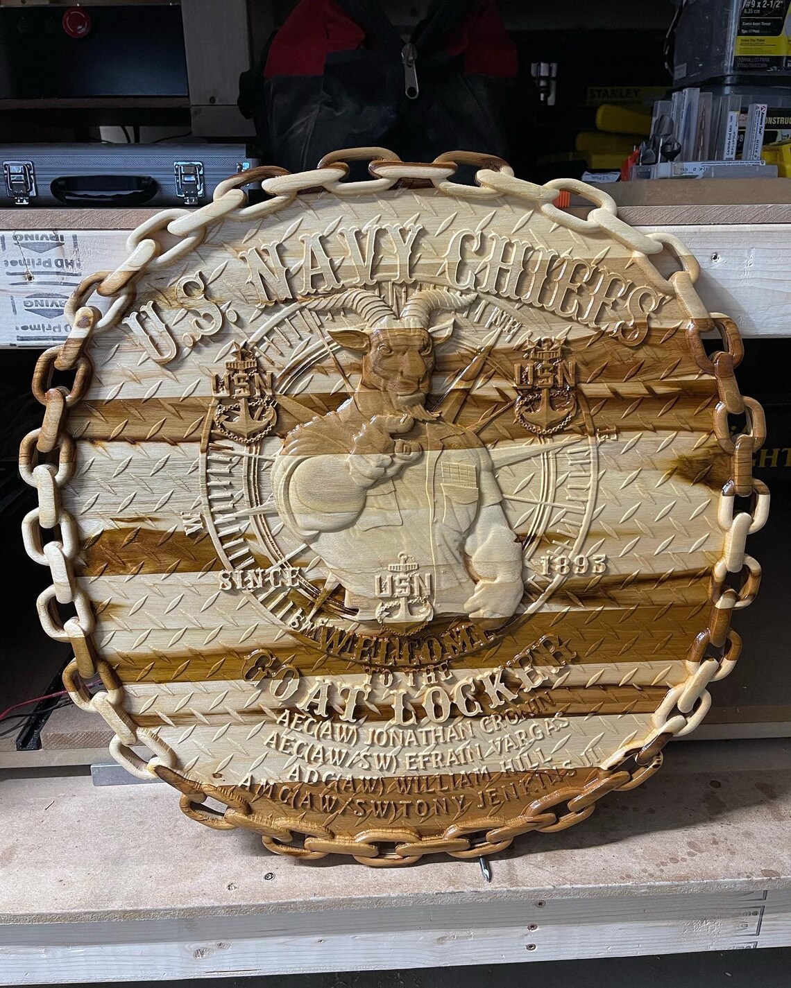 Navy CPO Goatlocker - Etsy
