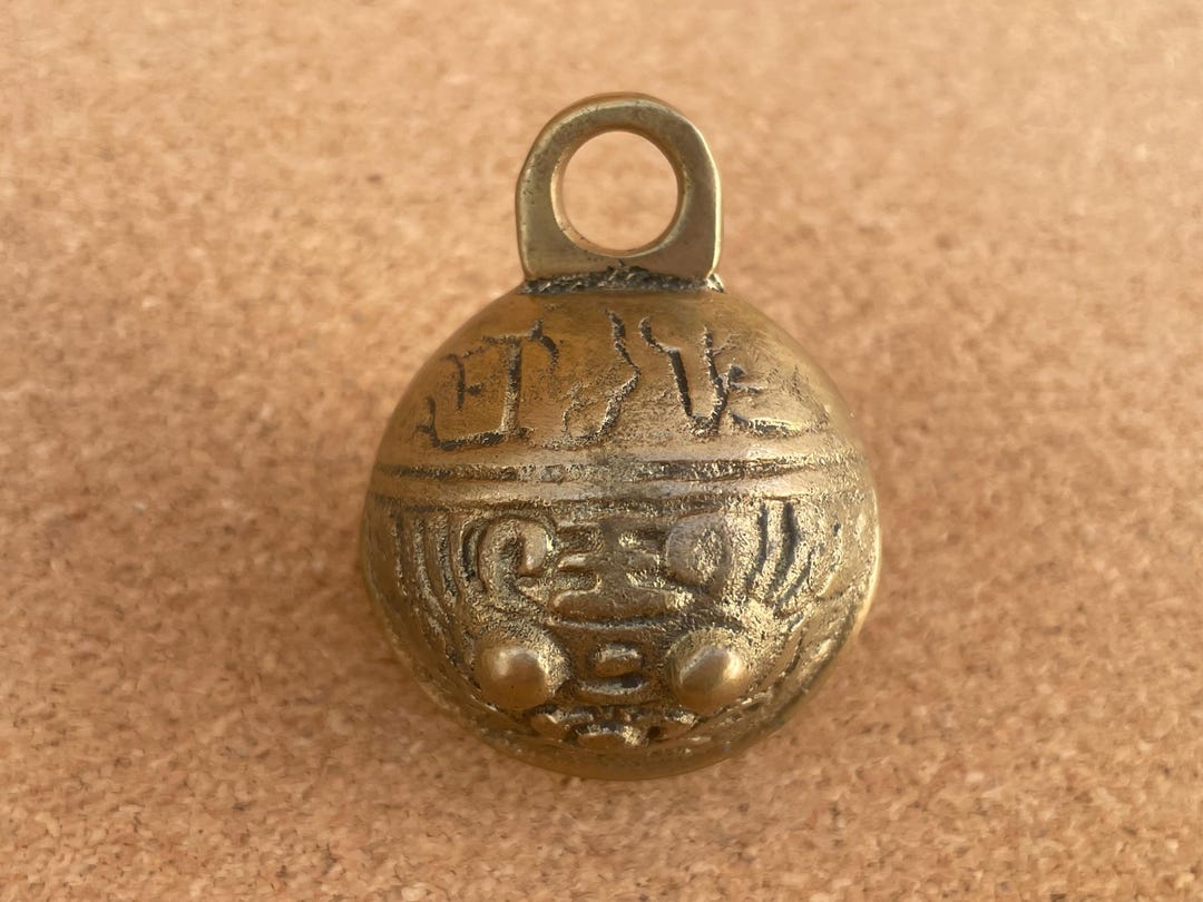 Vintage Himalayan Tibetan Crotal Animal Neck Bell Solid Cast Brass - Etsy