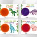 Dinosaur Playdoh Valentines, Kids School Printable Valentine Cards, Non ...