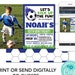 Editable Soccer Birthday Party Blue Invitation With Editable Photo ...