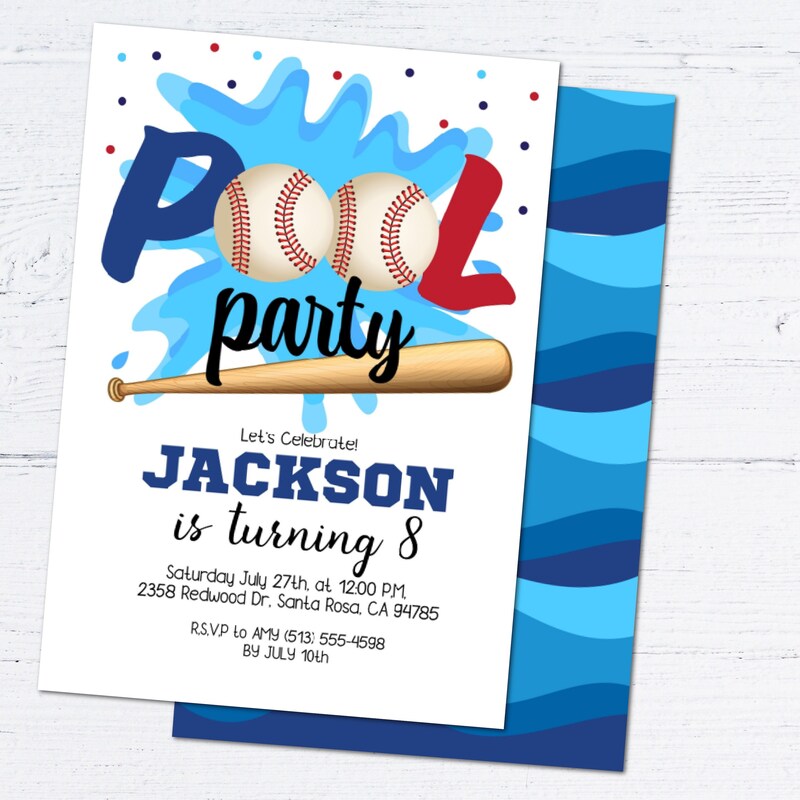 Swim Team Party Invitation - Etsy