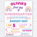 Rainbow Back to School Sign, First Day of School Sign, Editable ...
