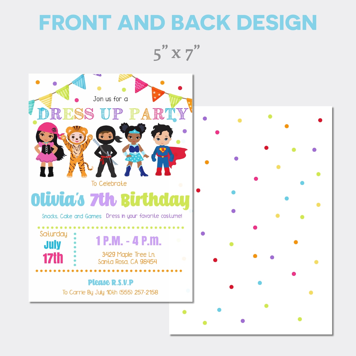 Editable Dress up Costume Birthday Party Invitation Instant - Etsy