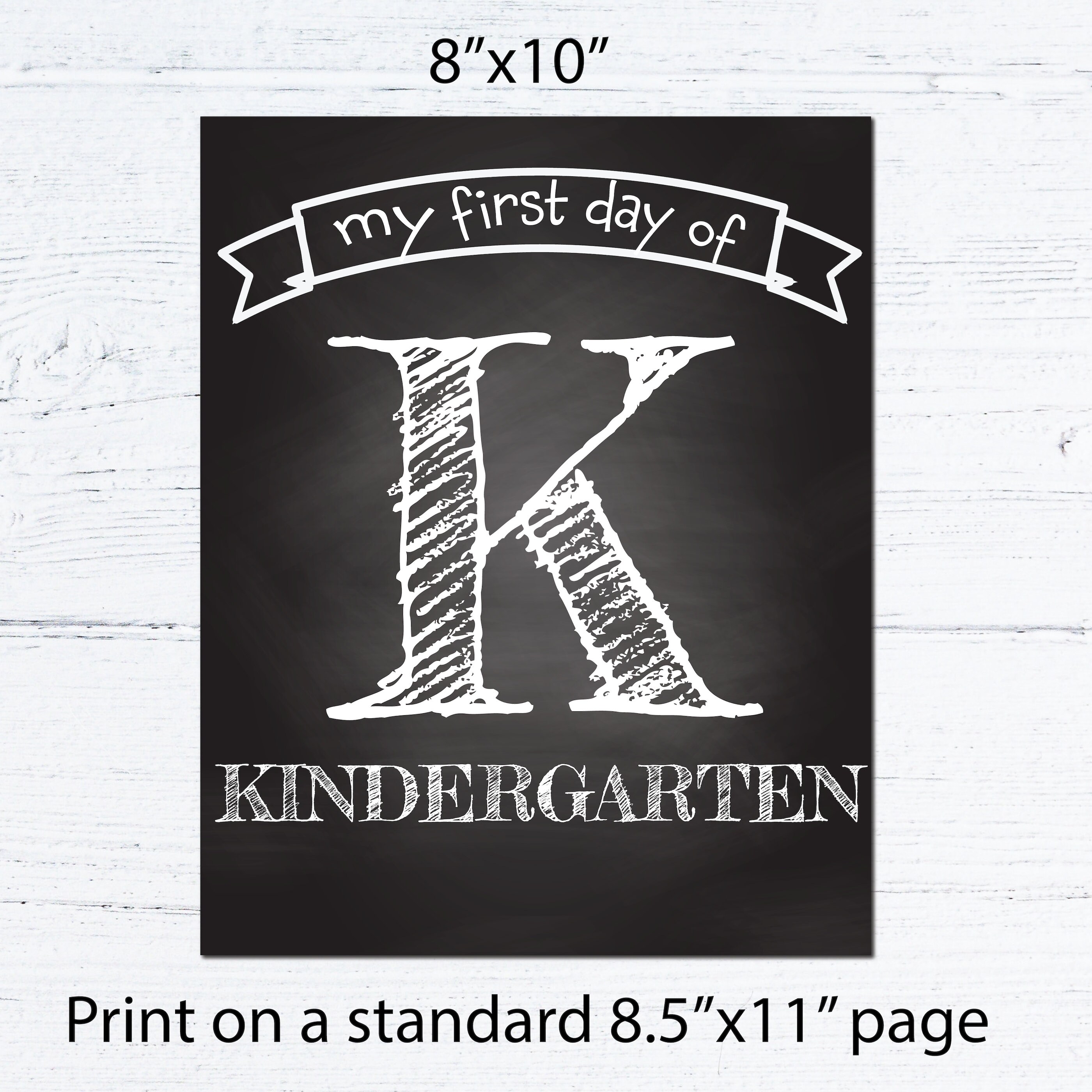 Printable First Day of School Chalkboard Sign, All Grades 8x10, Back to ...