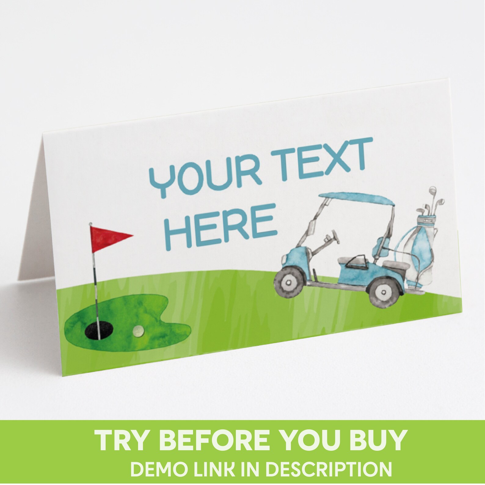 Printable Golf Party Food Table Labels, Editable Golf Birthday Food ...