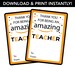 Printable Thank You for Being an Amazing Teacher, Amazon Gift Card ...