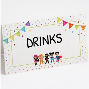 Editable Dress up Costume Birthday Party Food Table Labels, Dress up ...