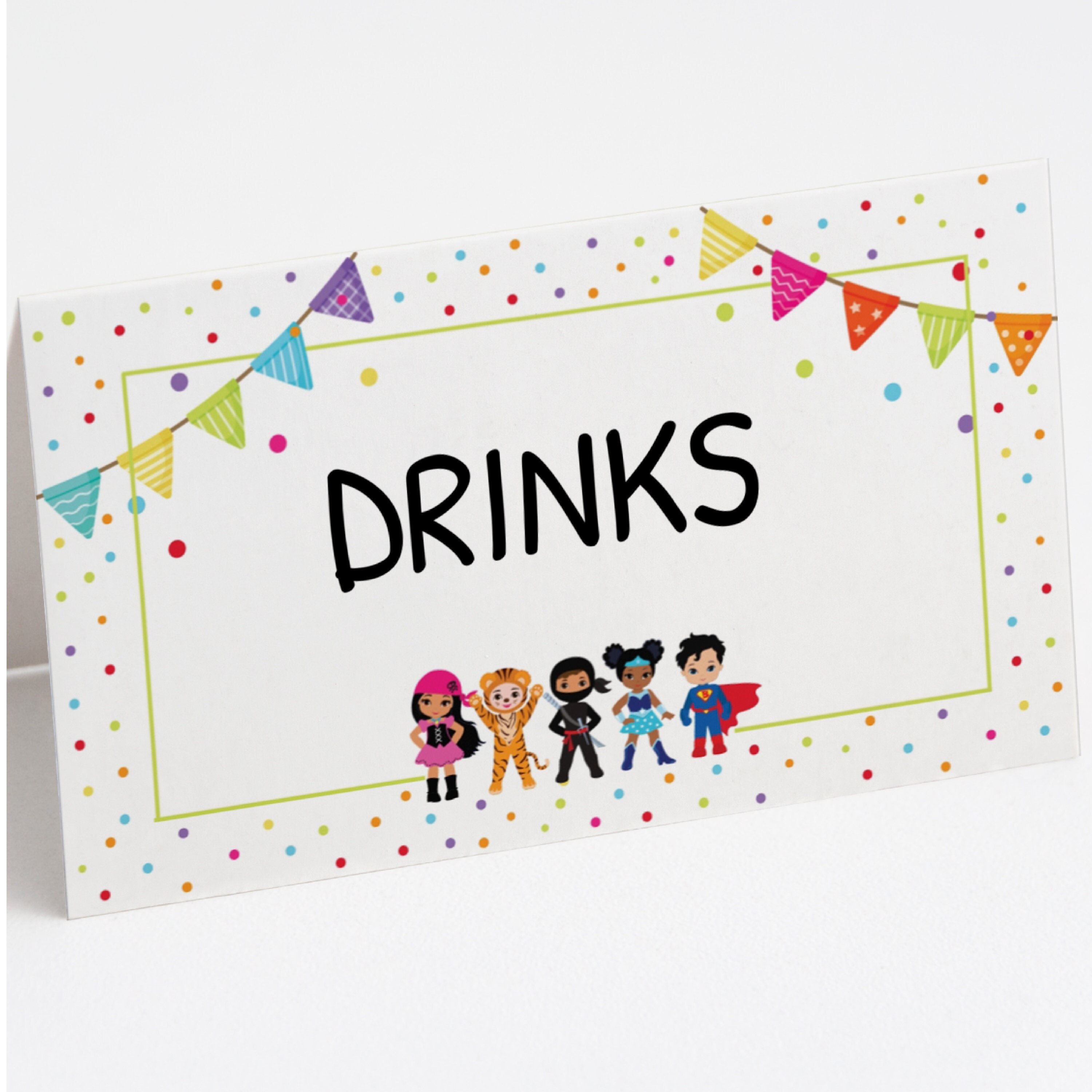 Editable Dress up Costume Birthday Party Food Table Labels, Dress up ...
