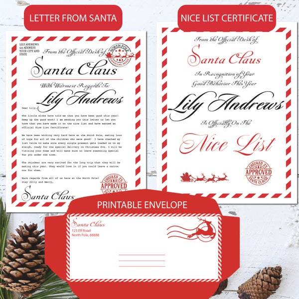 Envelope From North Pole Printable - Etsy