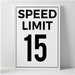 Editable Speed Limit Sign, Racing Birthday Party Sign, Race Car or ...