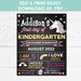 Unicorn Back to School Editable Printable Chalkboard Sign, First Day of ...