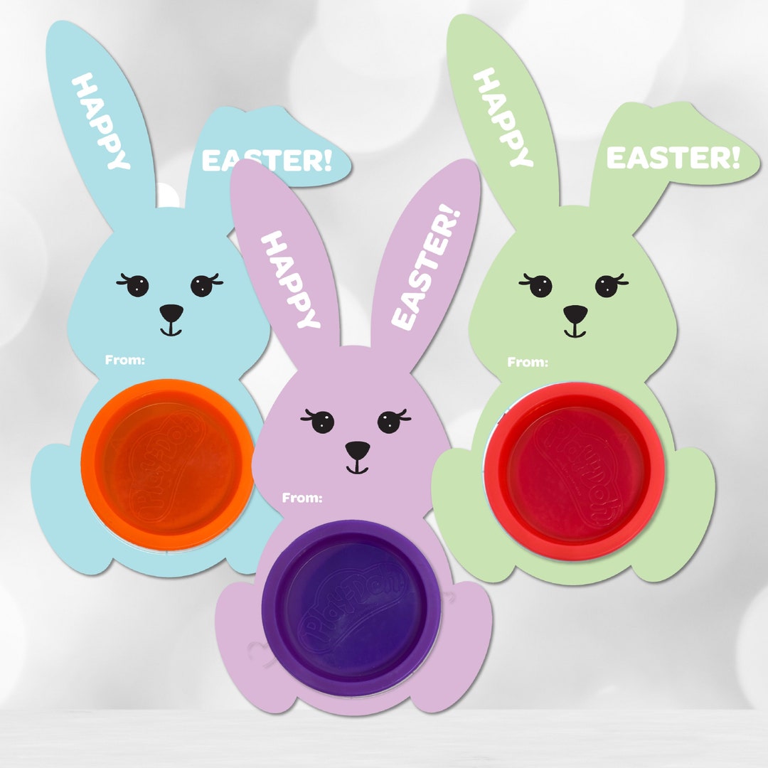 Easter Play Doh Gift Printable Tags, Easter Basket Gift Tag, Printable ...