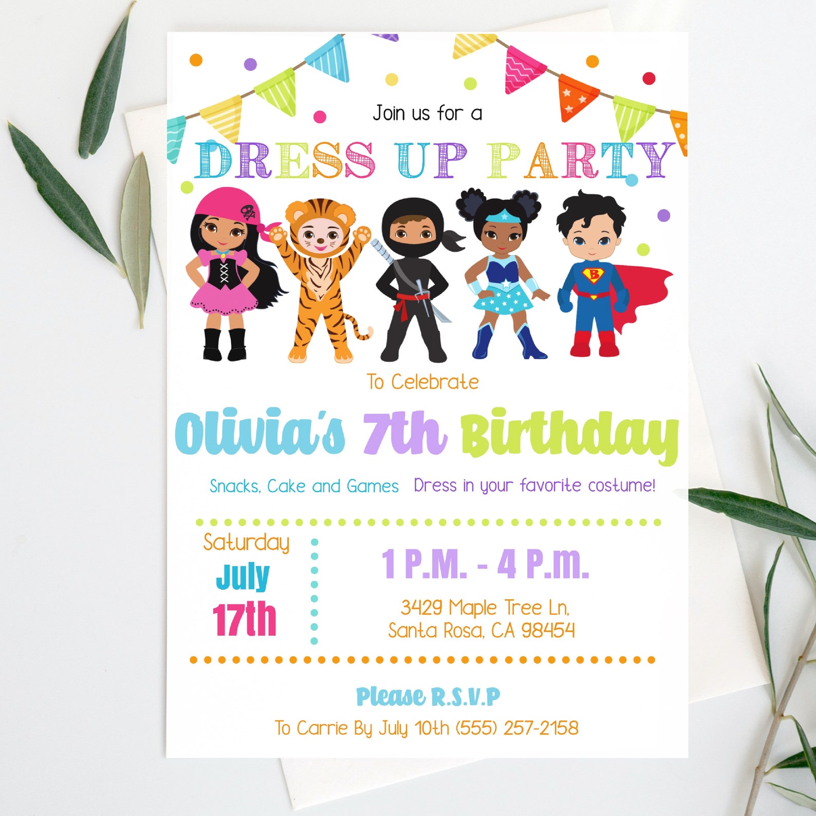 Editable Dress up Costume Birthday Party Invitation Instant - Etsy