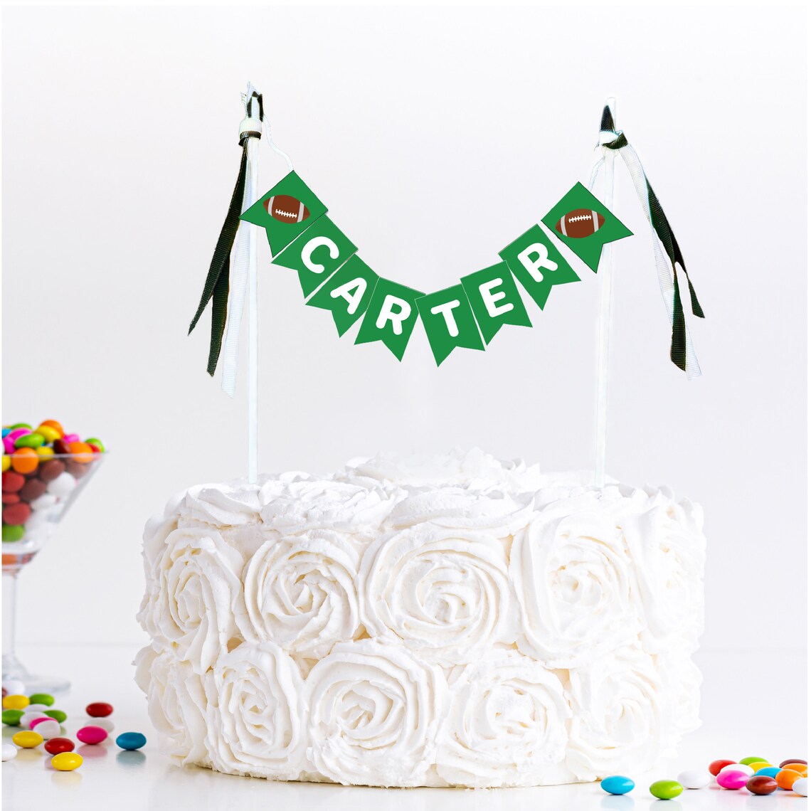 Editable Football Birthday Cake Topper Instant Download, Football Party ...