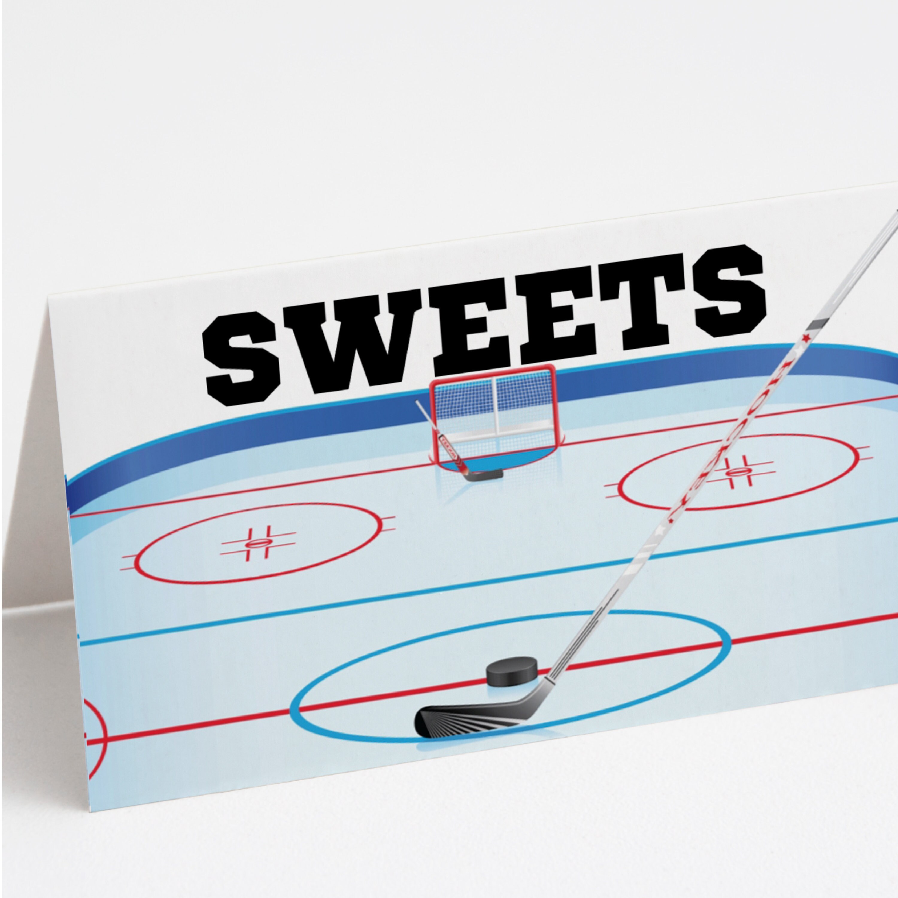 Editable Hockey Birthday Party Food Table Labels, Hockey Food Tent Card ...
