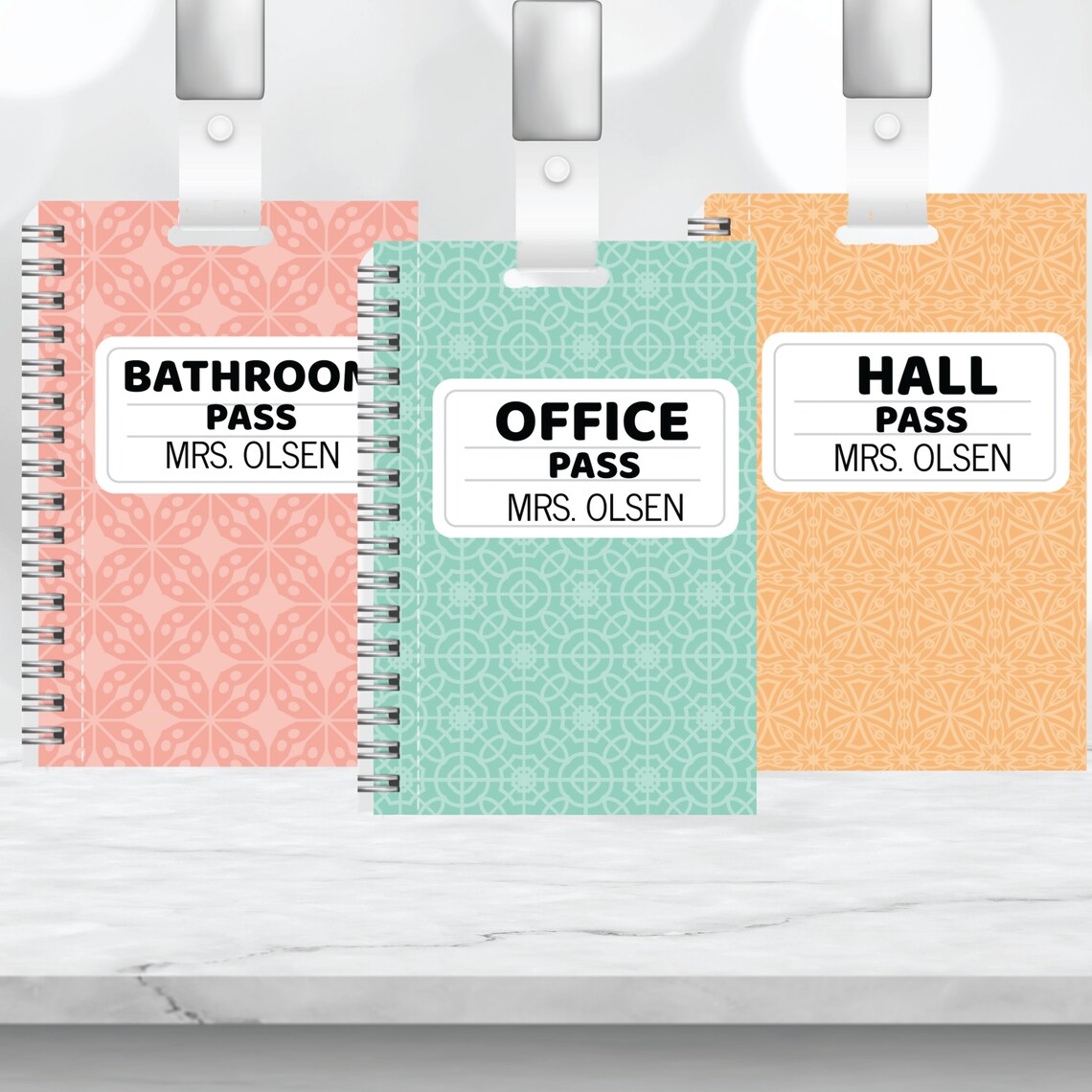 Editable Hall Pass for Teachers, Classroom Pass, Restroom Pass ...