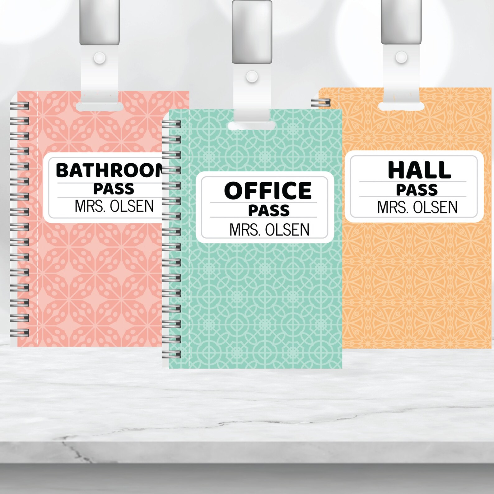 Editable Hall Pass for Teachers, Classroom Pass, Restroom Pass ...