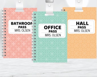 Classroom Hall Passes for Teachers Printable and Custom Hall - Etsy