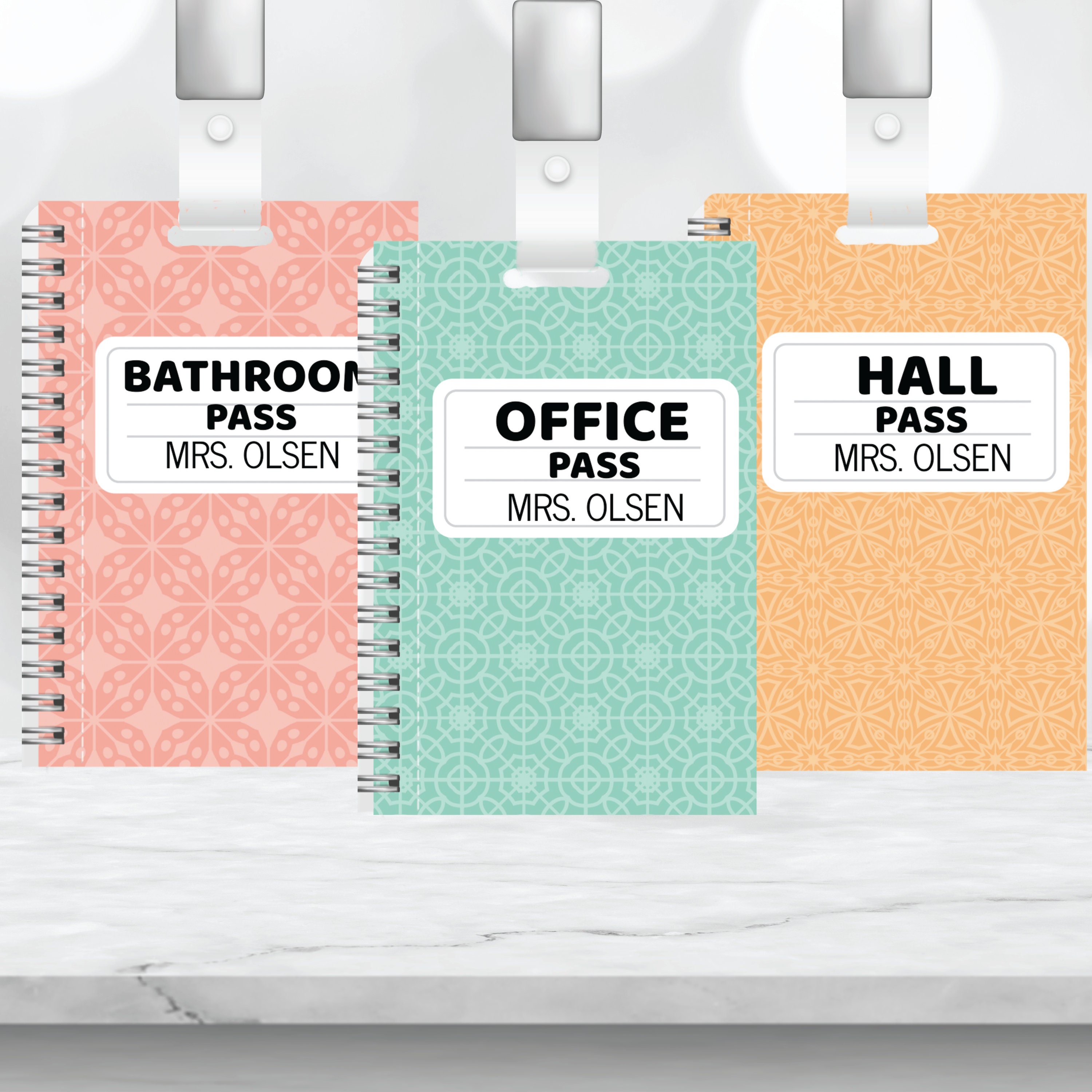 Editable Hall Pass for Teachers, Classroom Pass, Restroom Pass ...