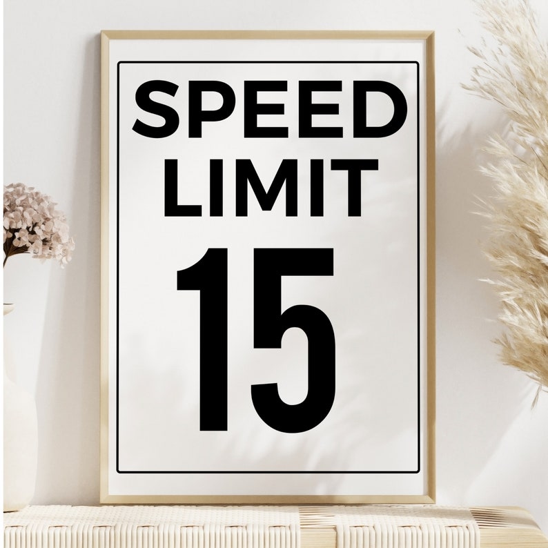 Editable Speed Limit Sign, Racing Birthday Party Sign, Race Car or ...
