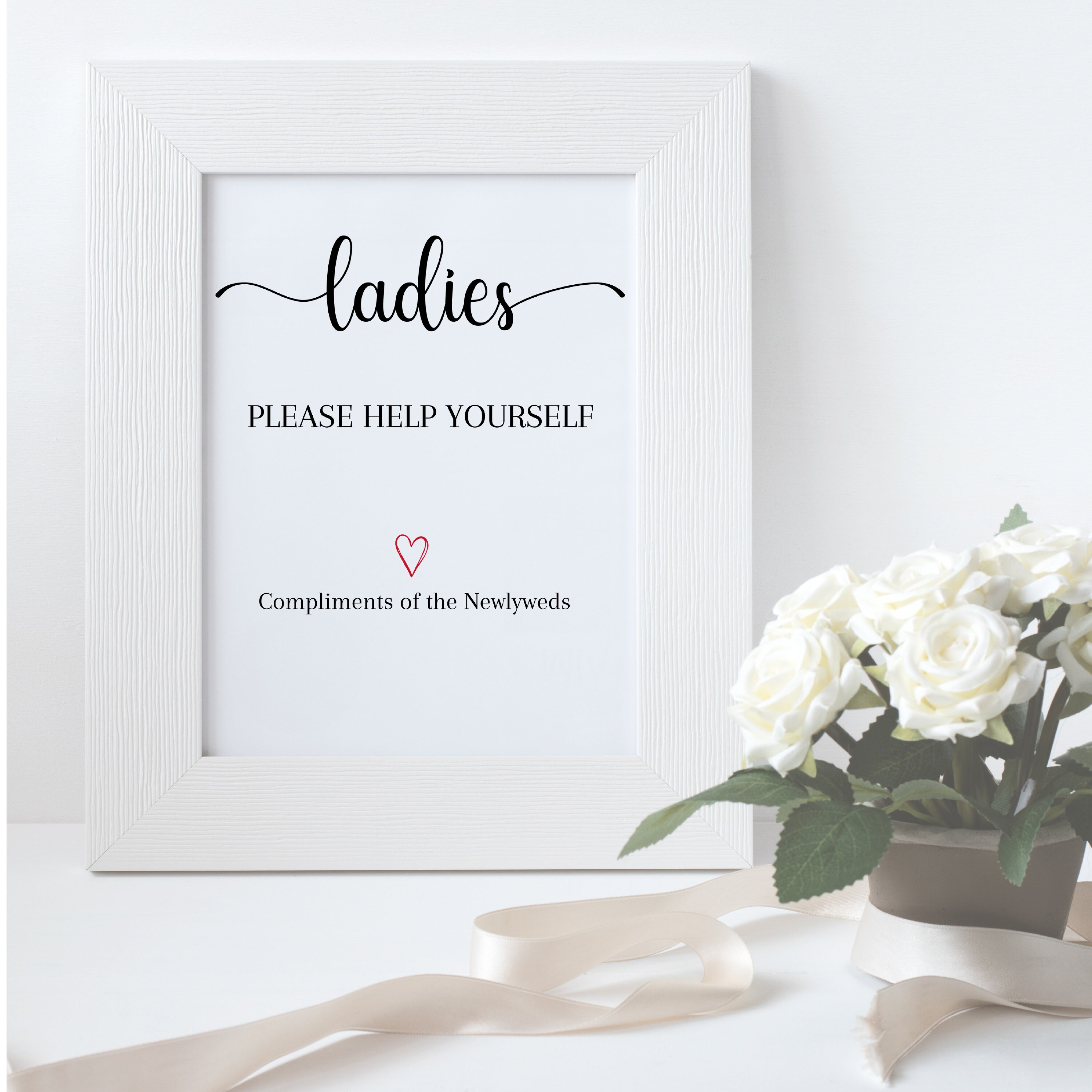 Editable Bathroom Wedding Sign, Wedding Bathroom Accessories Basket ...