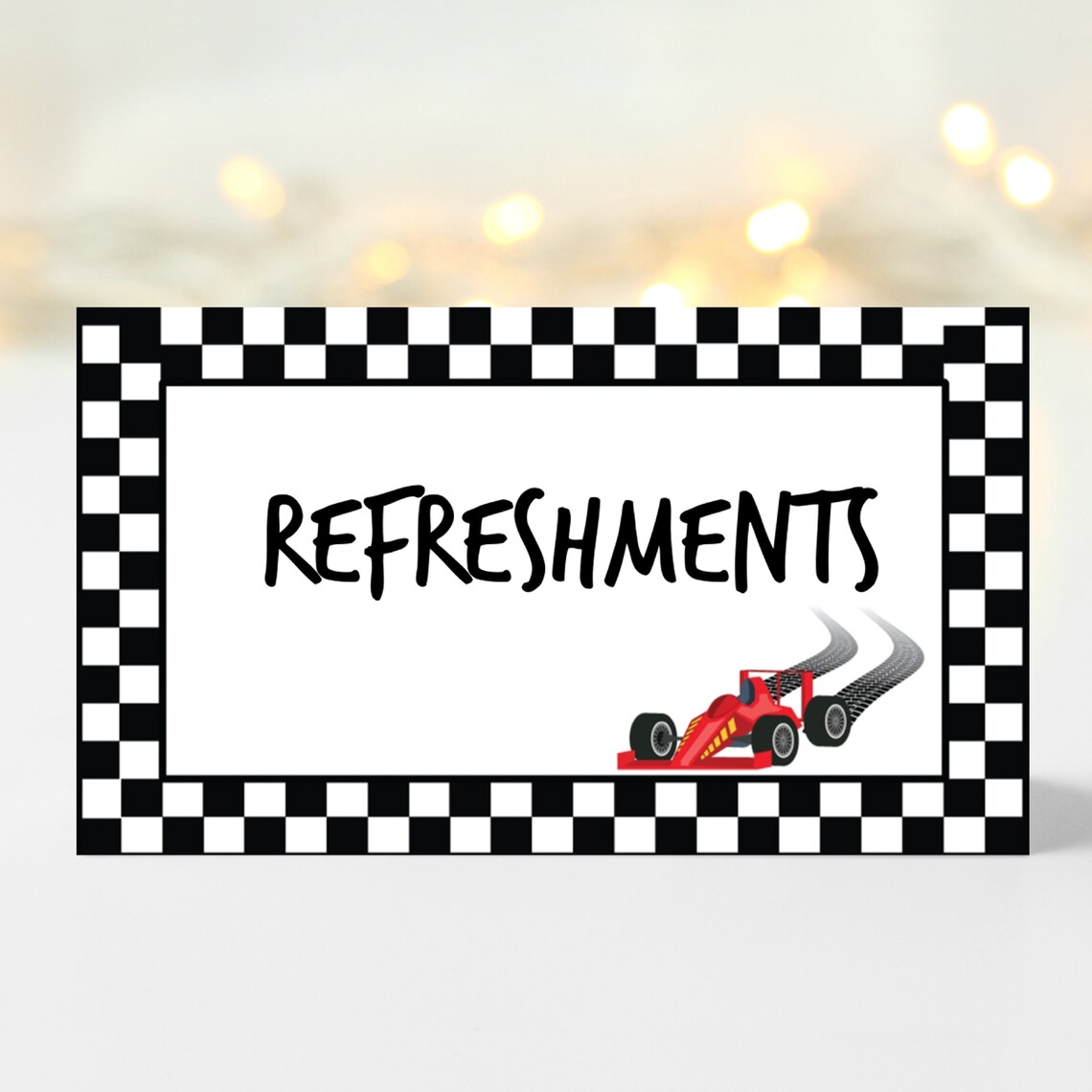Editable Race Car Birthday Party Food Table Labels, Racing Party Food ...