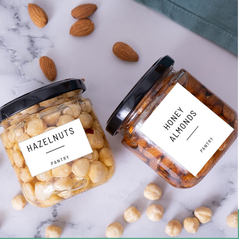 Editable and Printable Minimalist Pantry Labels, Kitchen Organization ...
