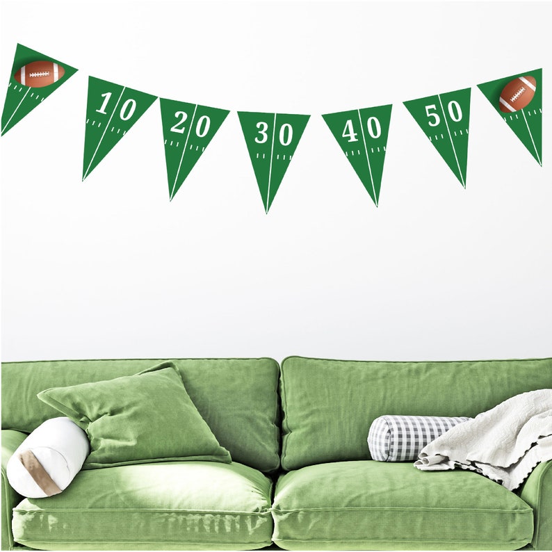 Editable Football Birthday Banner, Football Party Flag Banner, Instant ...
