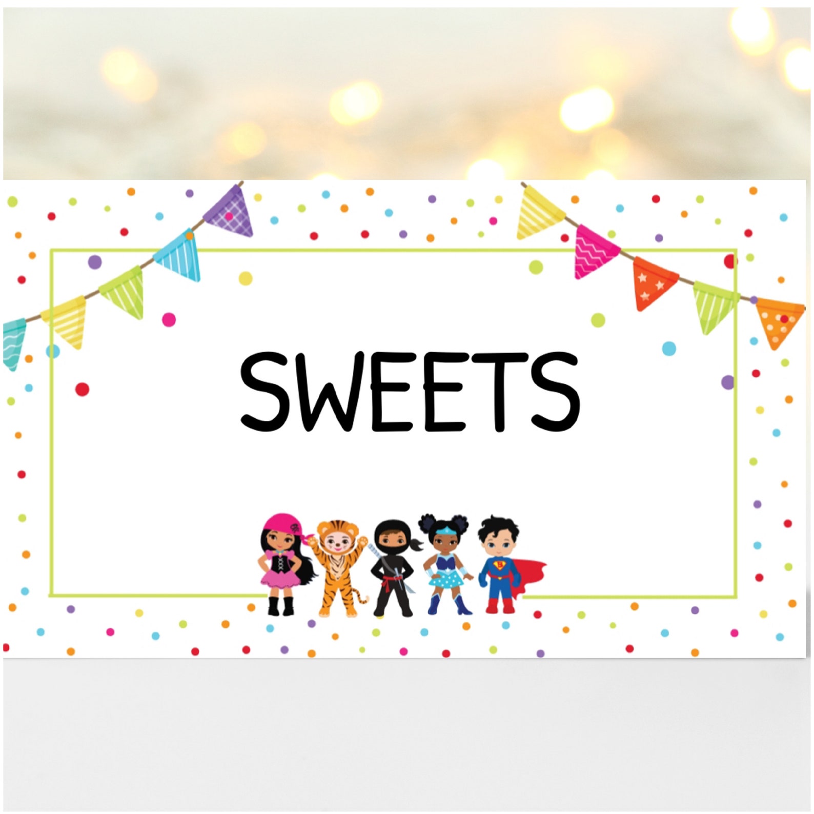 Editable Dress up Costume Birthday Party Food Table Labels, Dress up ...