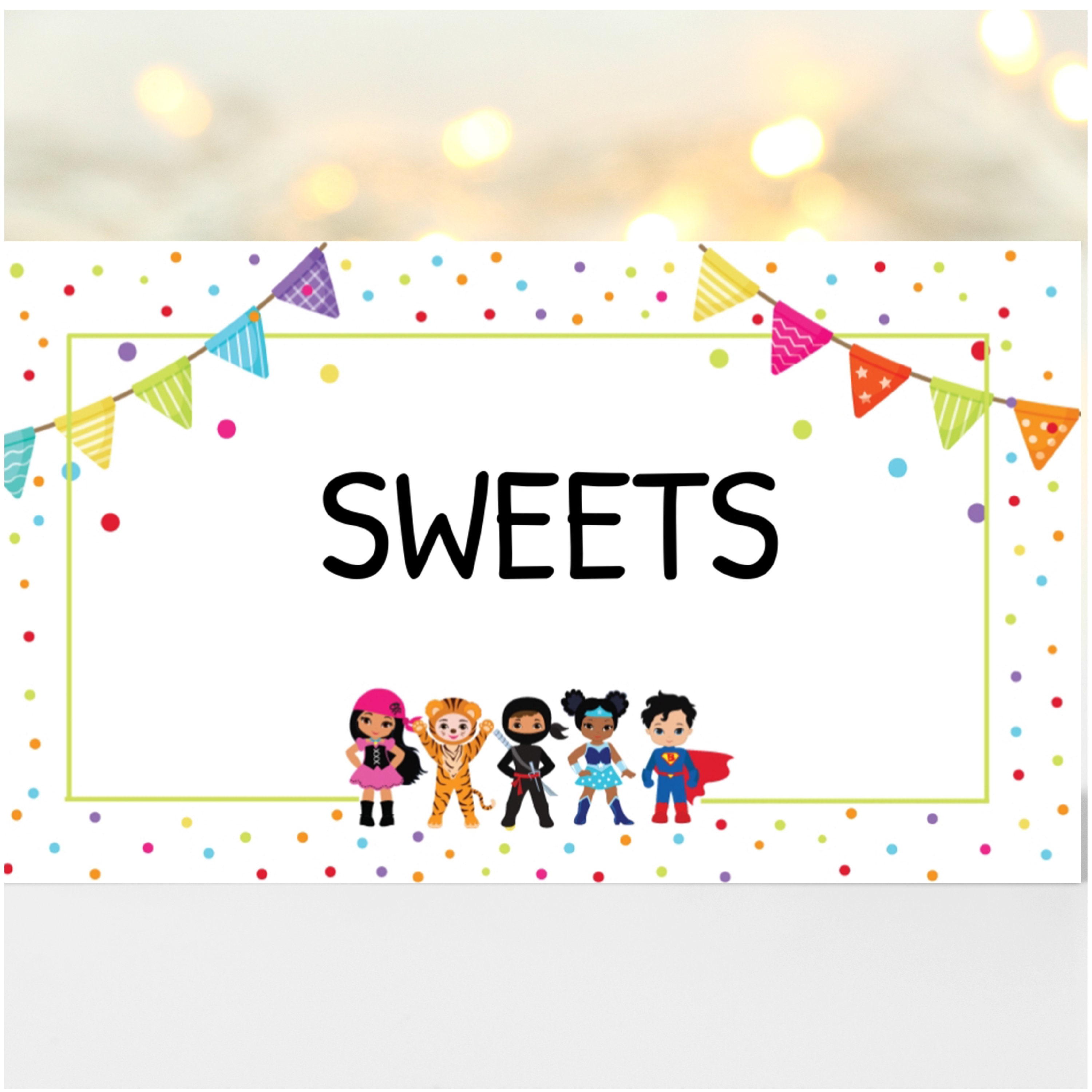 Editable Dress up Costume Birthday Party Food Table Labels, Dress up ...
