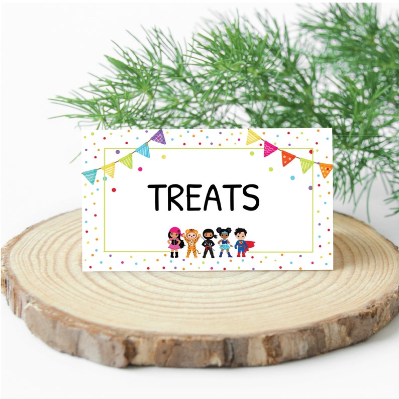 Editable Dress up Costume Birthday Party Food Table Labels, Dress up ...