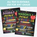 Editable Back to School Chalkboard Sign, First and Last Day of School ...