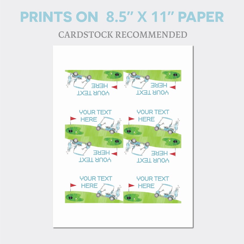 Printable Golf Party Food Table Labels, Editable Golf Birthday Food ...