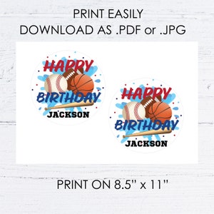 Editable Sports Pool Birthday Party Centerpieces Instant Template ...