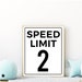 Editable Speed Limit Sign, Racing Birthday Party Sign, Race Car or ...