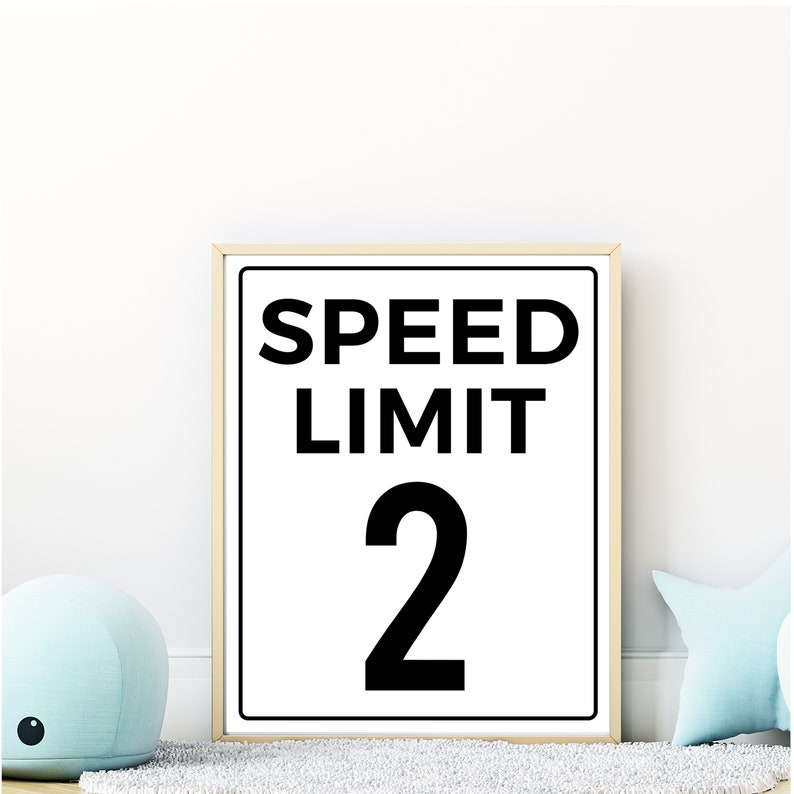 Editable Speed Limit Sign, Racing Birthday Party Sign, Race Car or ...
