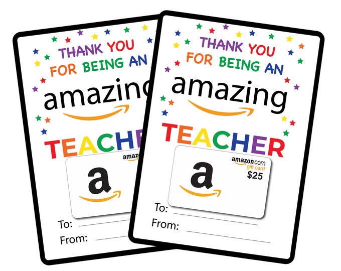 Printable Thank You for Being an Amazing Teacher Colorful - Etsy