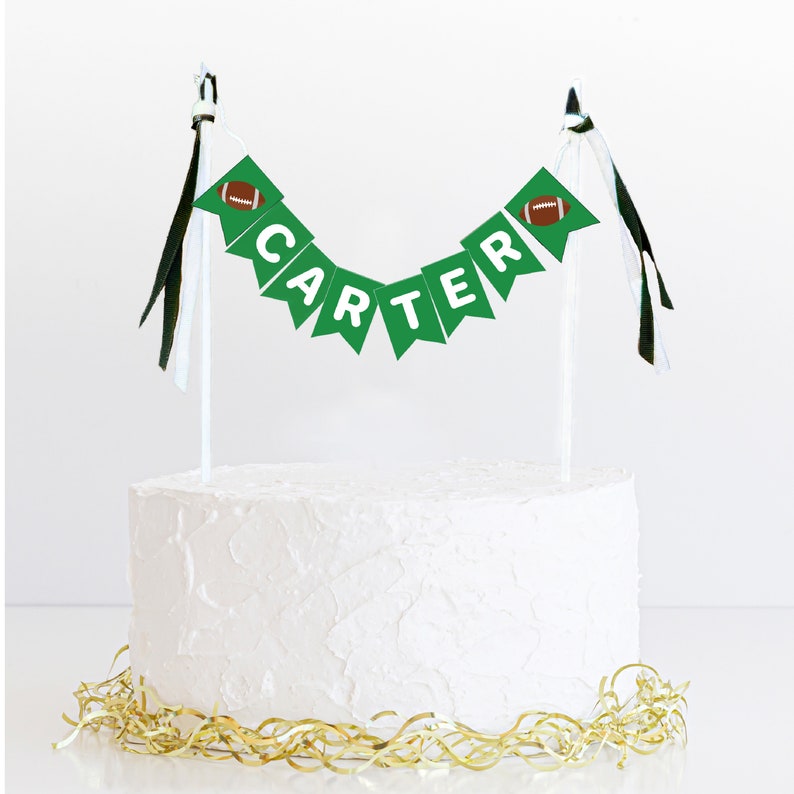 Editable Football Birthday Cake Topper Instant Download, Football Party ...