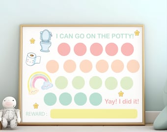 Colorful Potty Training Reward Chart - Etsy
