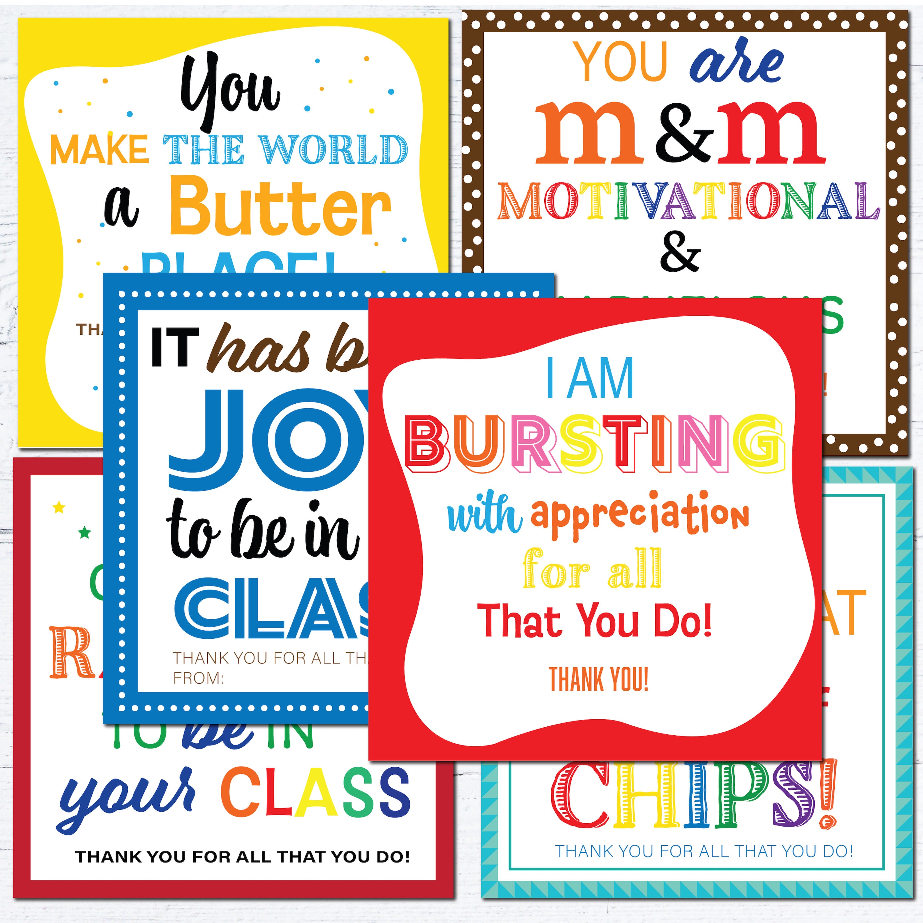 Printable Teacher Appreciation Candy or Chip Treat Tags, Teacher School ...