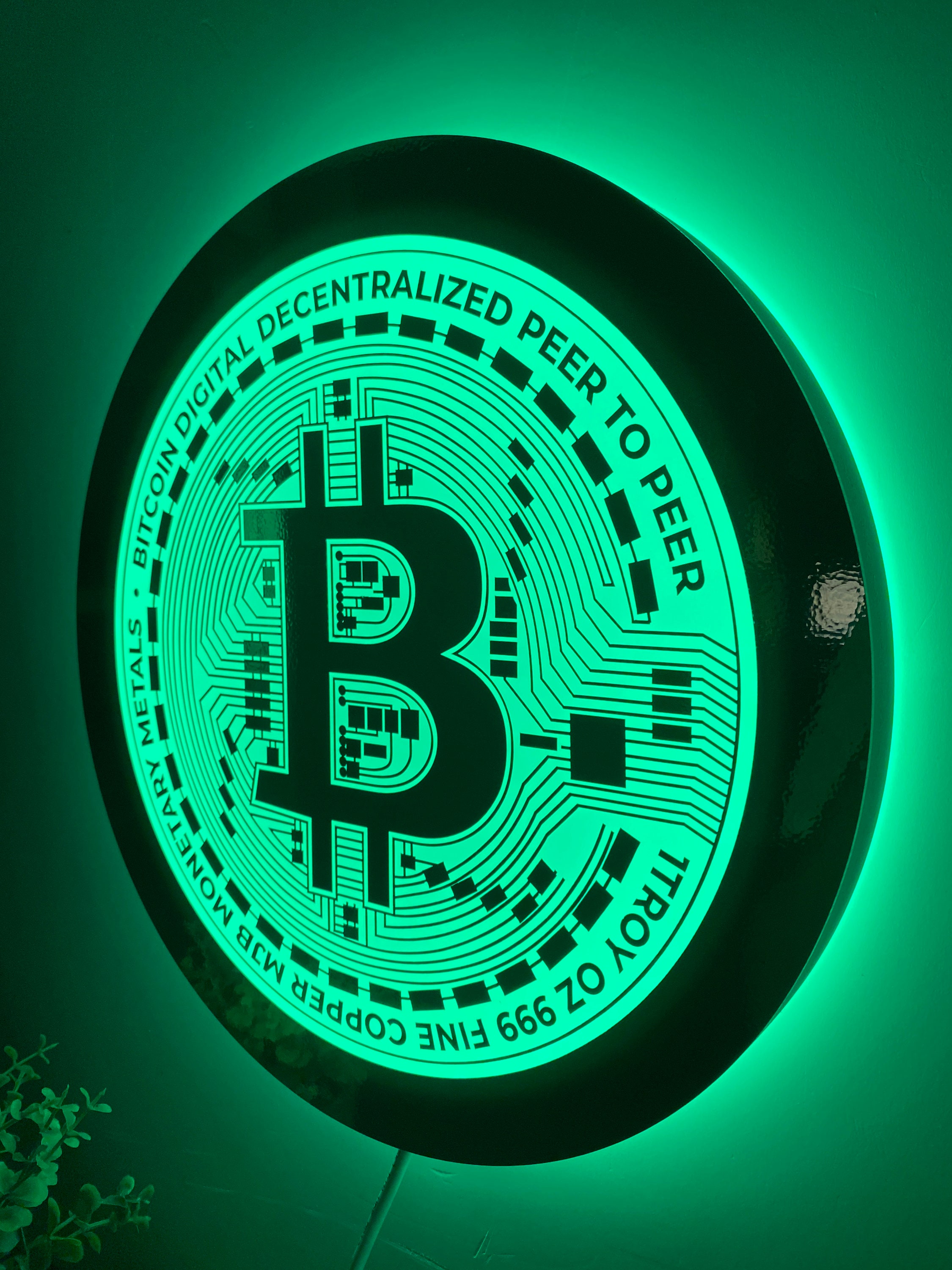 Bitcoin RGB led lamp Bitcoin logo Bitcoin crypto Bitcoin lamp | Etsy