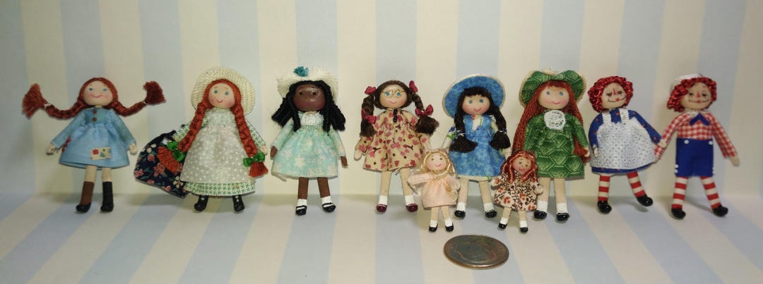 1:12 Scale Dollhouse Rag Dolls by Retired Artisan Ann Anderson (sold ...