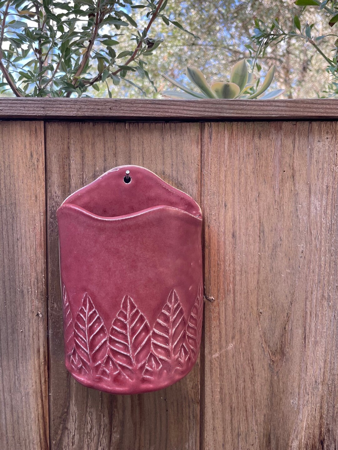 Handmade Ceramic Plant Pocket / Wall Pocket / Succulent Planter / Herb ...