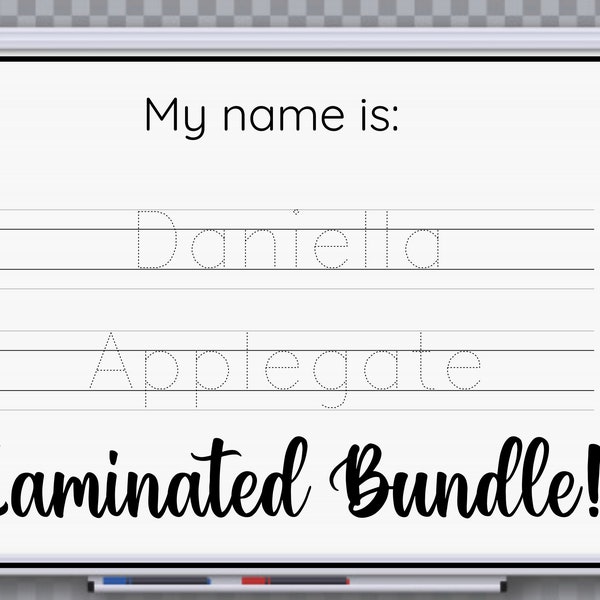 Laminated Name Cards - Etsy