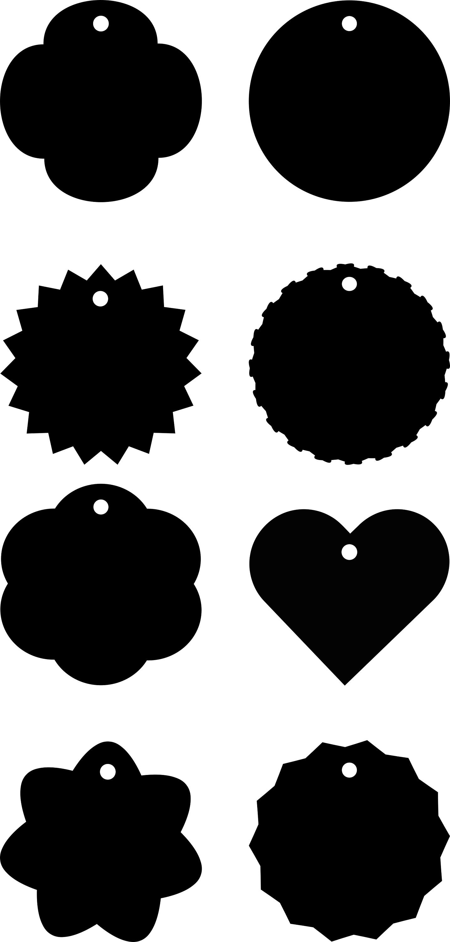 DIY Set of 17 SVG Tag Shapes in SVG Format for Cricut and Silhouette ...