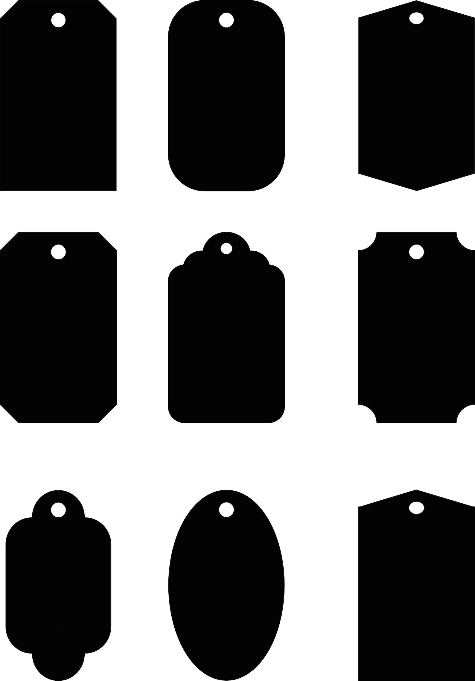 DIY Set of 17 SVG Tag Shapes in SVG Format for Cricut and Silhouette ...