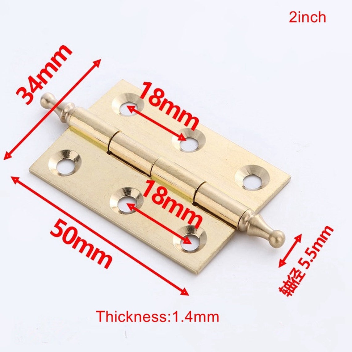 2pack Solid Brass Cabinet Decorative Hinges Kitchen Cupboard Folding ...