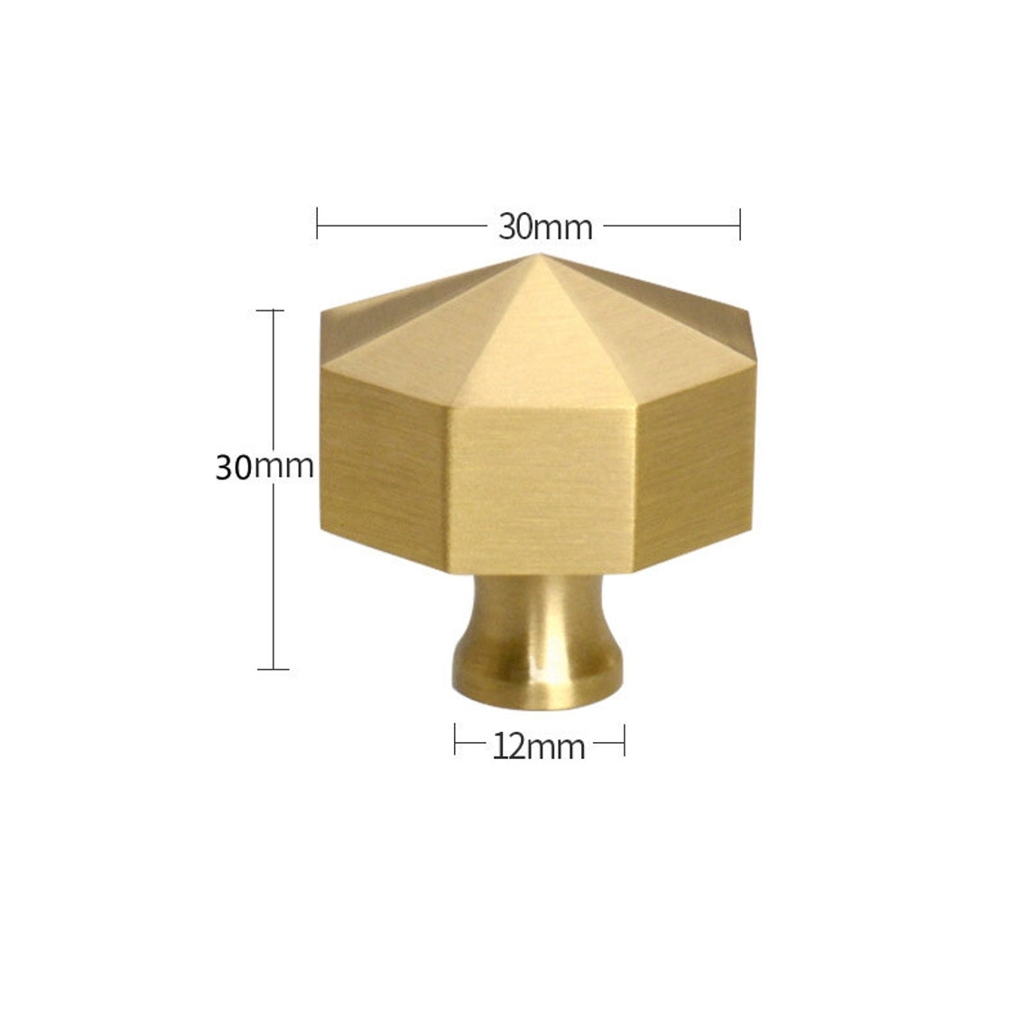 Solid Brass Kitchen Cabinet Knobs Handles Gold Cupboard | Etsy