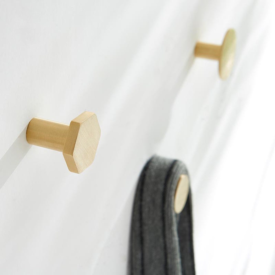 Hexagon Brass Coat Rack Wall Mounted Towel Hooks Metal | Etsy